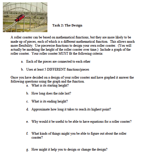 Solved A roller coaster can be based on mathematical | Chegg.com