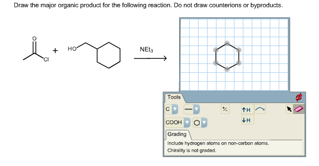 Solved Draw the major organic product for the following | Chegg.com
