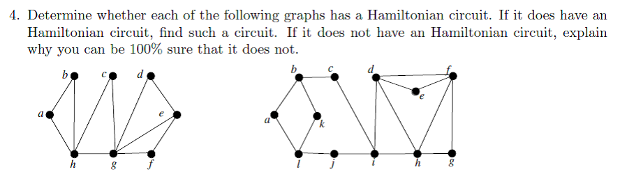 Solved 4. Determine whether each of the following graphs has | Chegg.com