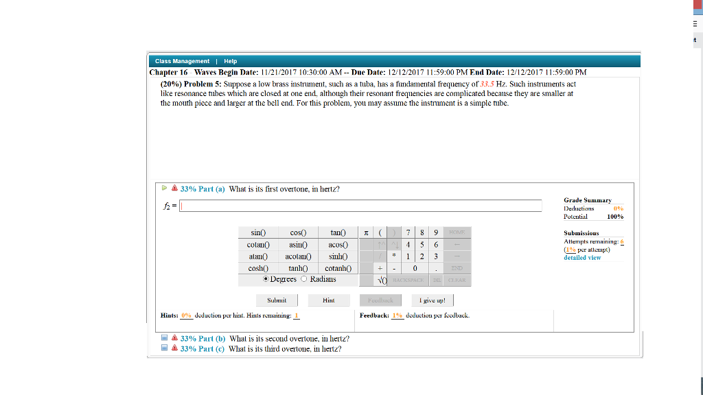 Solved Class Management | Help Chapter 16 Waves Begin Date: | Chegg.com