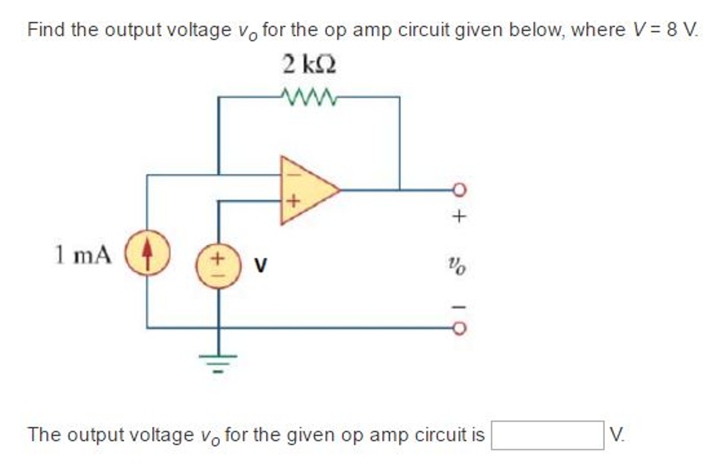Solved Find the output voltage vo for the op amp circuit | Chegg.com Solved Find the output voltage vo for the op amp circuit | Chegg.com