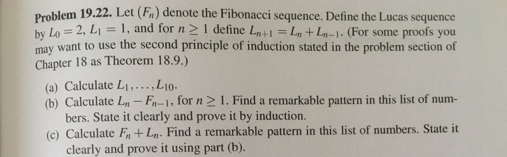 Solved Let Fn Denote The Fibonacci Sequence Define The