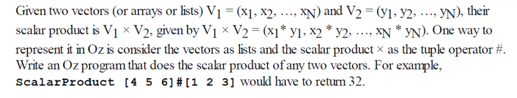 Solved Given two vectors (or arrays or lists) V1 = (x1 , x2 | Chegg.com