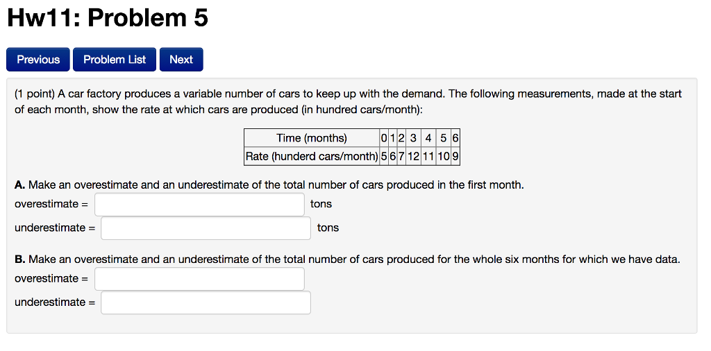 Solved Hw11: Problem 5 Previous Problem List Next (1 point) | Chegg.com