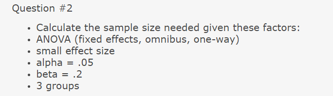 Solved Question #2 Calculate the sample size needed given | Chegg.com