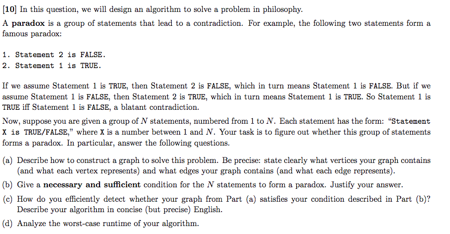 Solved 10 In this question, we will design an algorithm to | Chegg.com