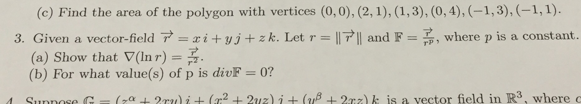 Solved Given a vector fields r right arrow =xi+yj+Zk.let r= | Chegg.com