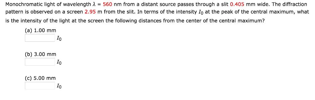 Solved Monochromatic light of wavelength lambda = 560 nm | Chegg.com