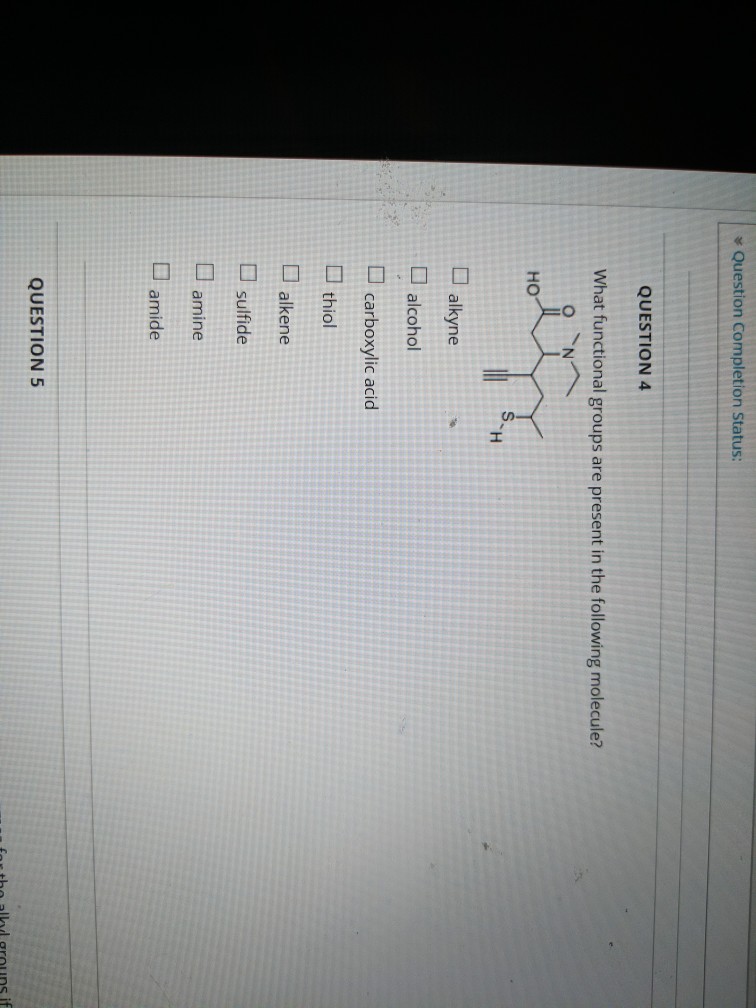 Solved Question Completion Status QUESTION 4 What functional | Chegg.com