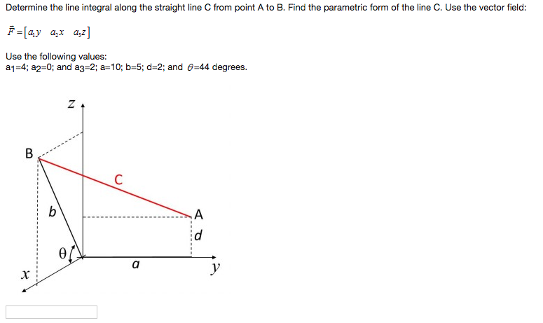 Solved Determine the line integral along the straight line C | Chegg.com