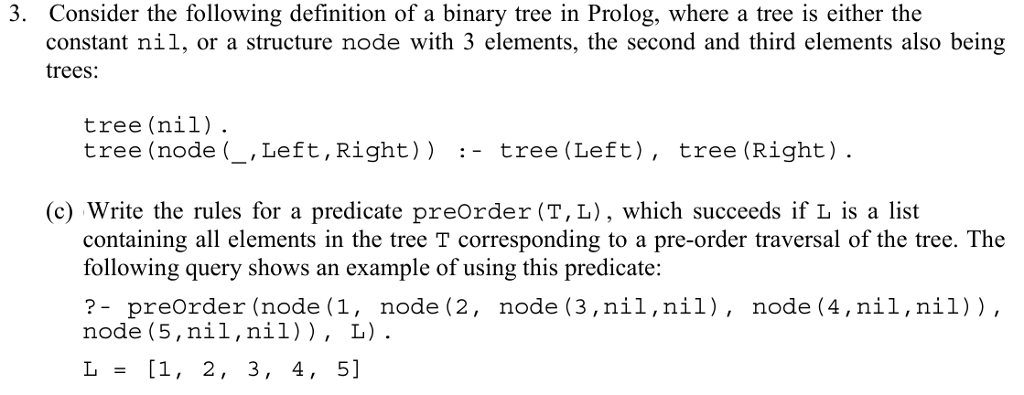 3. Consider the following definition of a binary tree | Chegg.com