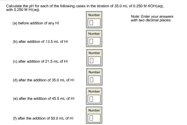 Solved Calculate the Ph for each of the following cases in | Chegg.com