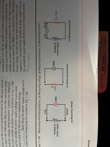 Measuring electrical quantities. (a) Measuring | Chegg.com