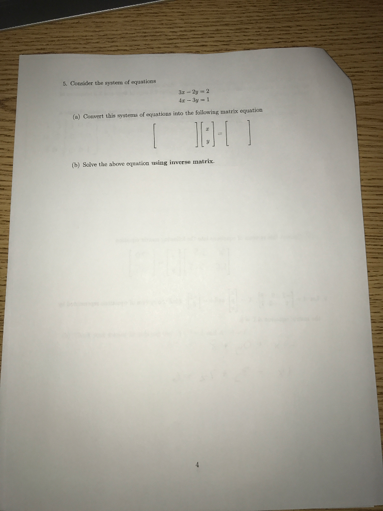Solved 5. Consider the system of equations (a) Convert this | Chegg.com Solved 5. Consider the system of equations (a) Convert this | Chegg.com