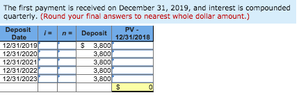 Solved Using the appropriate present value table and | Chegg.com
