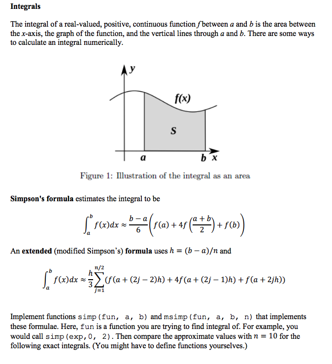 Solved Integrals The integral of a real-valued, positive, | Chegg.com