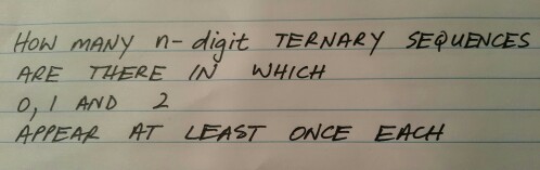 Solved How many n-digit ternary sequences are there in which | Chegg.com