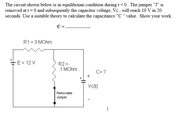 Solved The circuit shown below is in equilibrium condition | Chegg.com