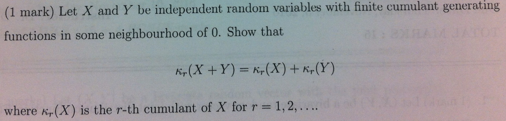 Solved Let X And Y Be Independent Random Variables With