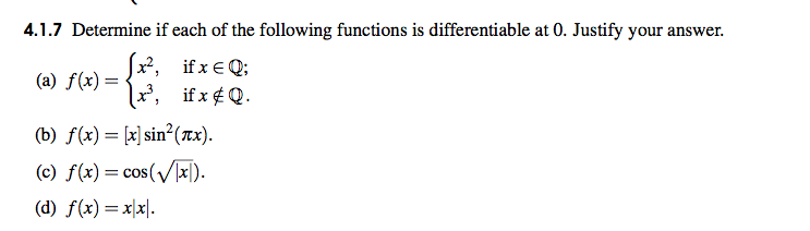 Solved Determine if each of the following functions is | Chegg.com
