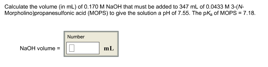 Solved Calculate the volume (in mL) of 0.170 M NaOH that | Chegg.com