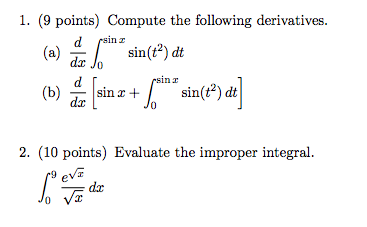 Solved Compute the following derivatives: (a) d/dx | Chegg.com