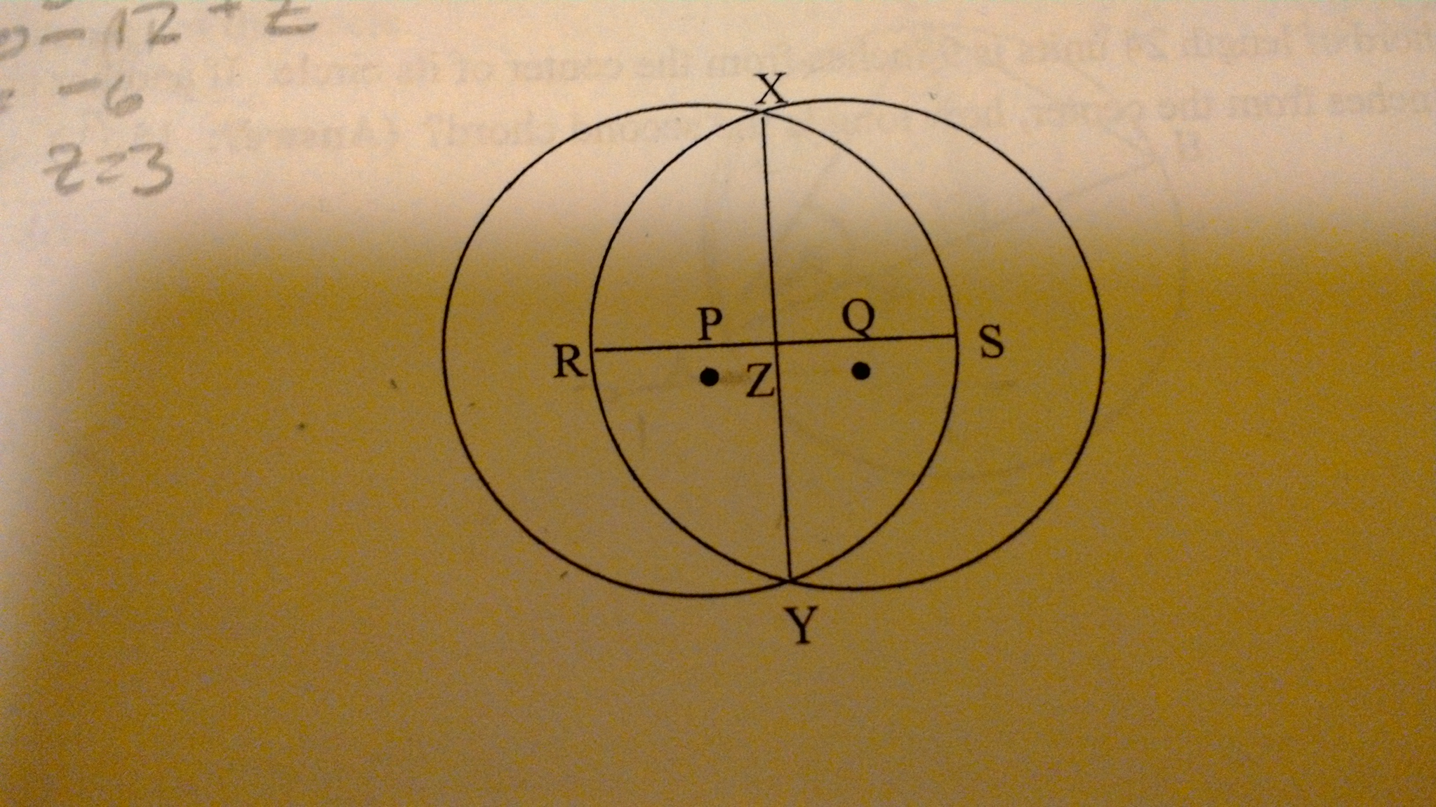 Solved Circle P is congruent to circle Q XY=8 Rp = QS = 1 | Chegg.com