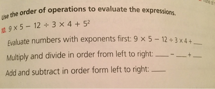 Solved Use the order of operations to evaluate the | Chegg.com