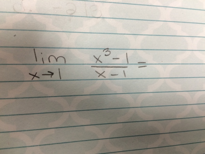 Solved lim _x rightarrow 1 x^3 - 1/x - 1 = | Chegg.com