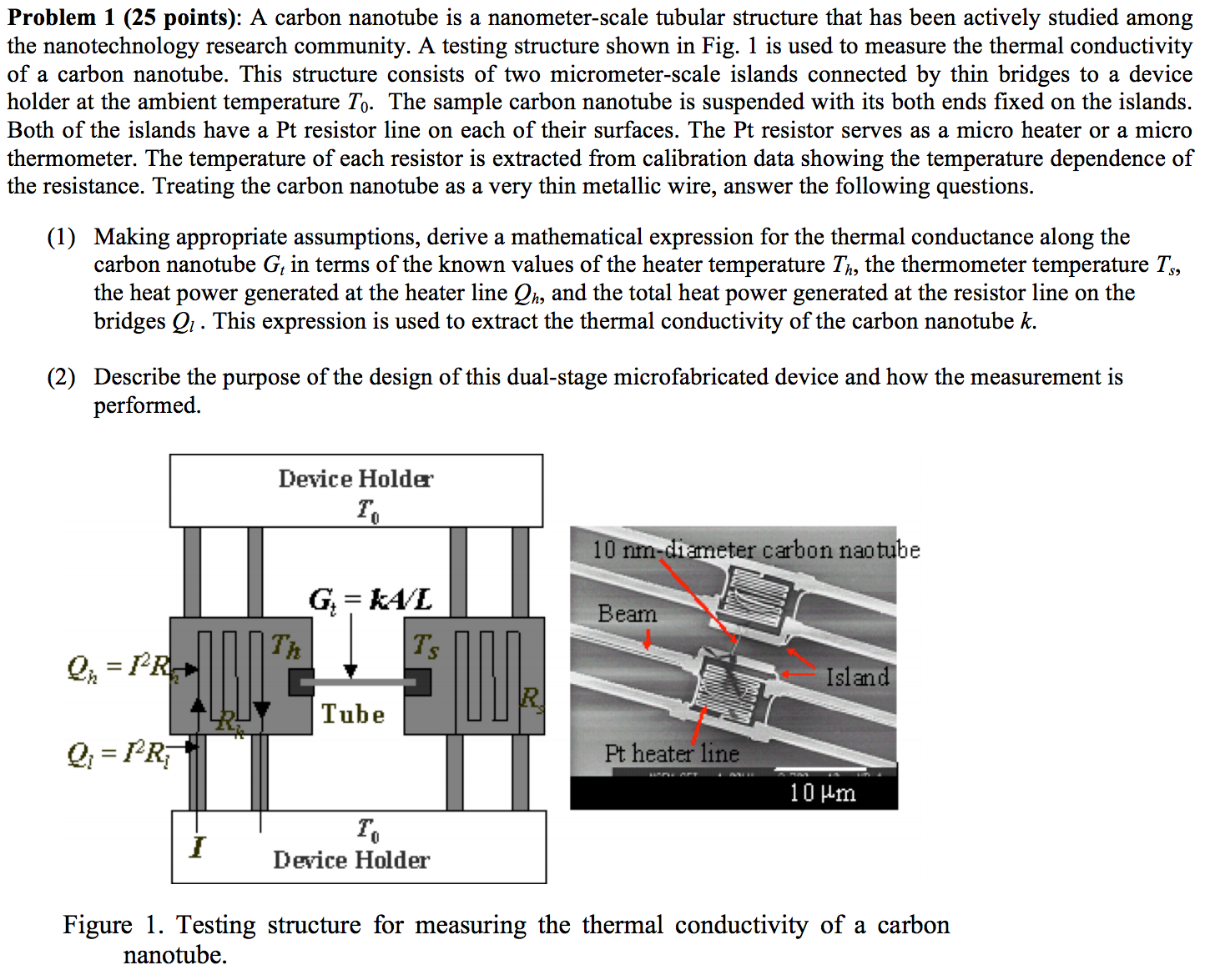 A carbon nanotube is a nanometer-scale tubular | Chegg.com