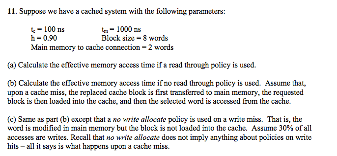 Suppose you have a word addressable cached memory | Chegg.com