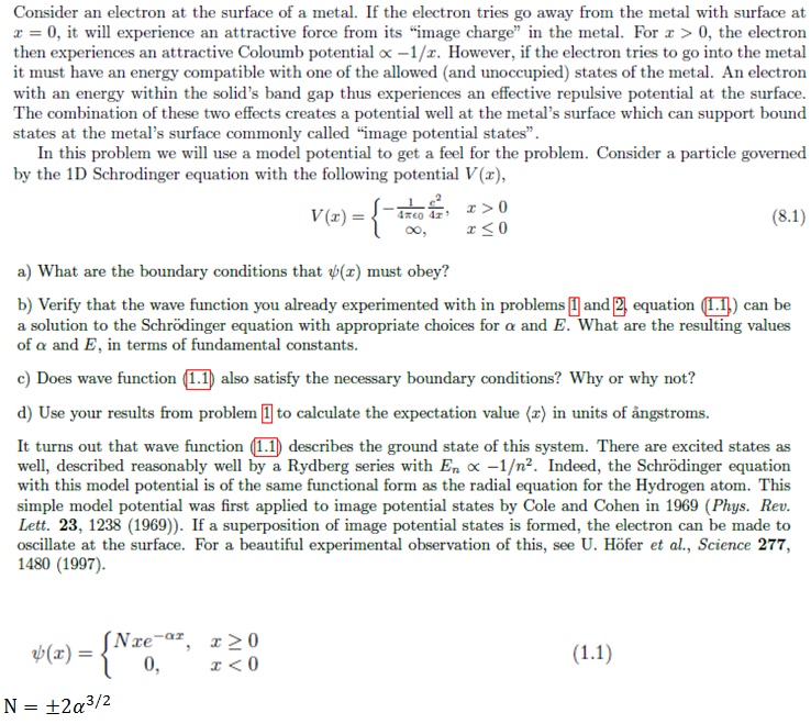 Solved Consider An Electron At The Surface Of A Metal If Chegg solved-consider-an-electron-at-the-surface-of-a-metal-if-chegg