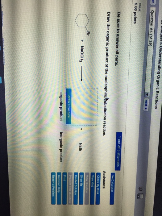 Solved be sure to answer all parts. draw the organic product | Chegg.com