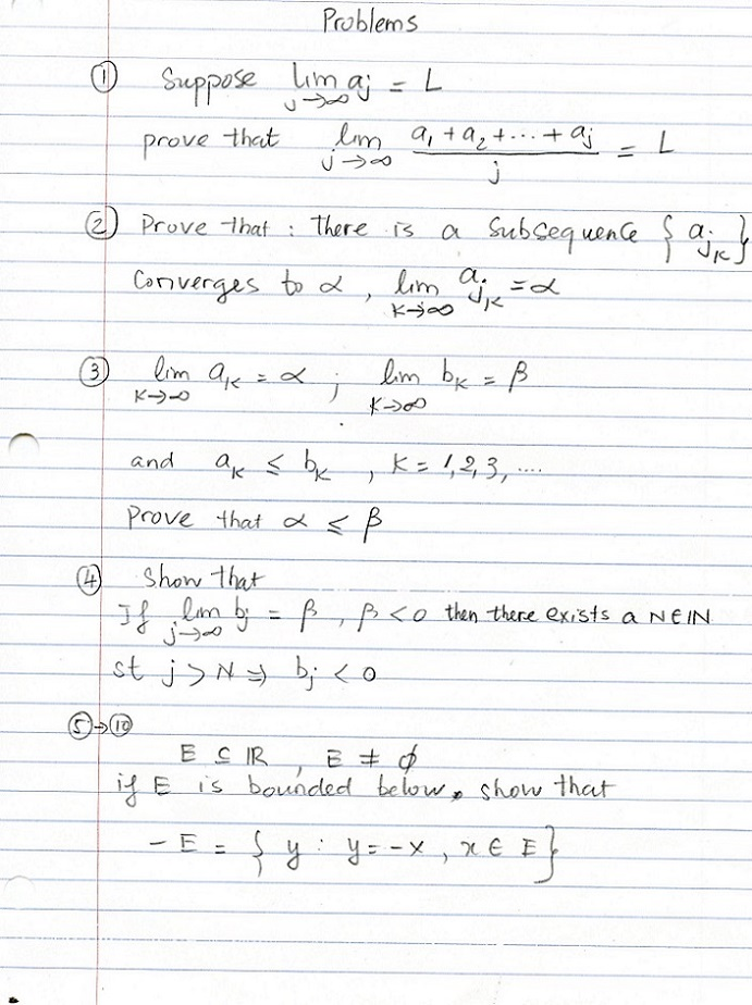 Solved Suppose Prove that a1 + a2 + .. +aj/j = L Prove | Chegg.com