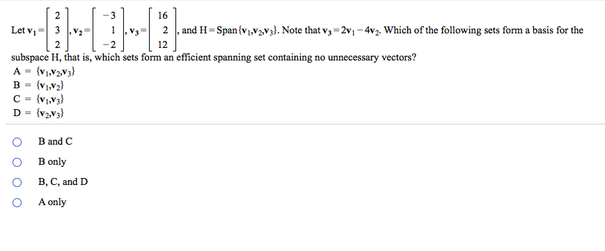 Solved Find the dimension of the subspace spanned by the | Chegg.com