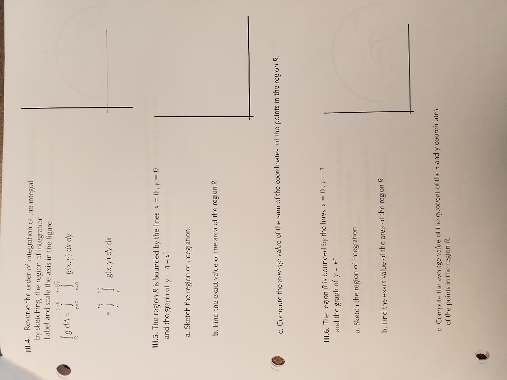Solved Reverse the order of integration of the integral by | Chegg.com