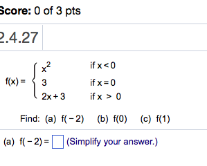 Solved f(x) = {x^2 if x 0 | Chegg.com