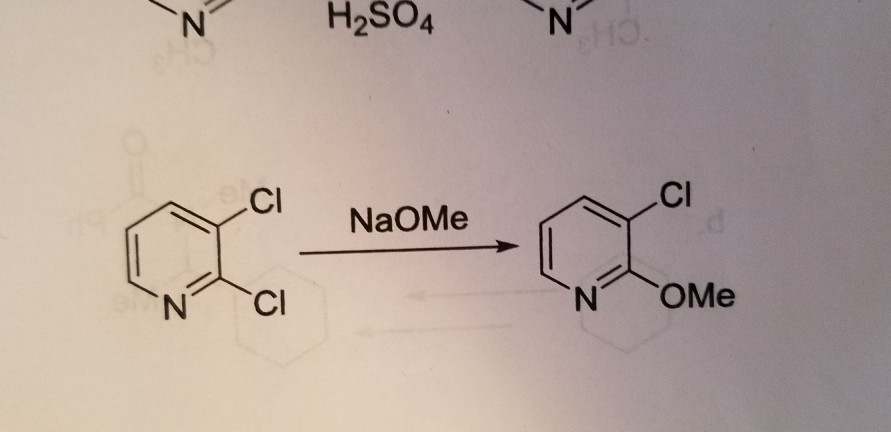 Solved H2SO4 Cl Cl NaOMe N OMe | Chegg.com