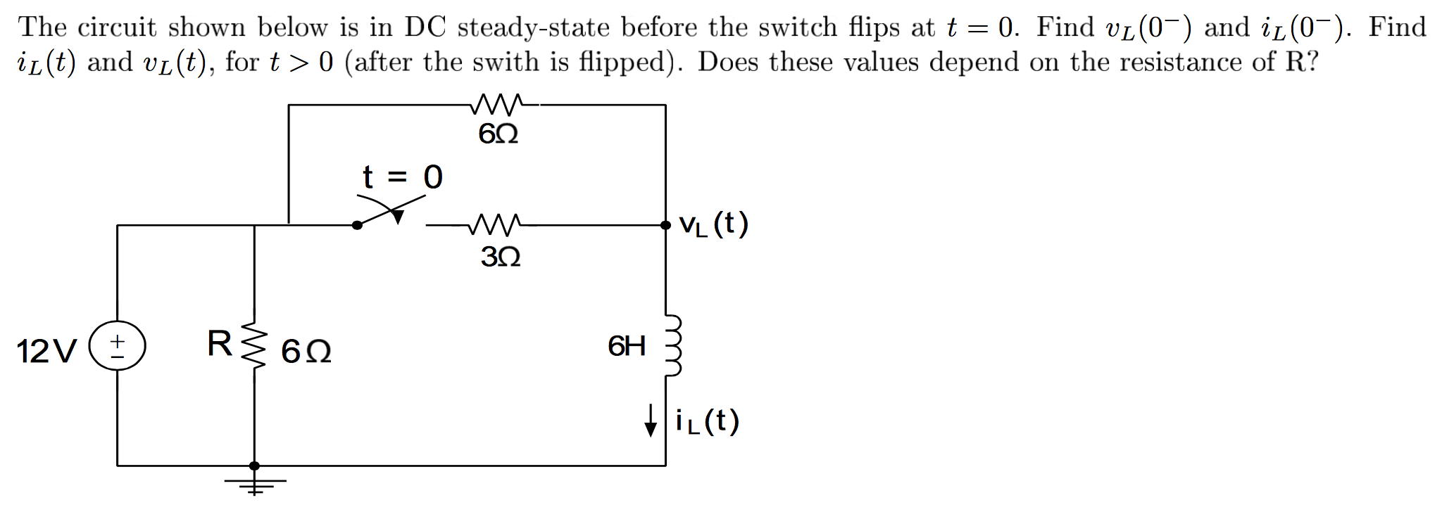 The circuit shown below is in DC steady-state before | Chegg.com