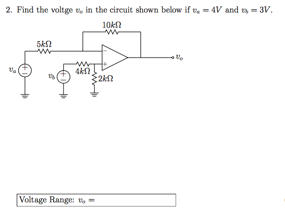 Solved 2. Find the voltage v0 in the circuit shown below if | Chegg.com