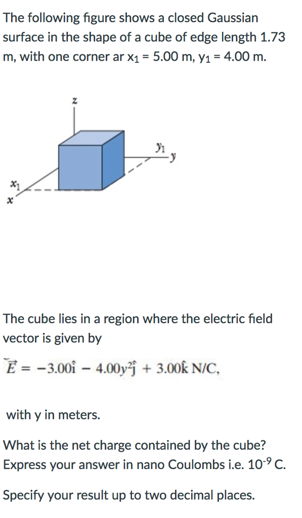 Solved The following figure shows a closed Gaussian surface | Chegg.com