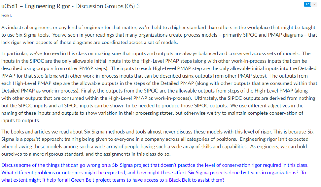 Solved u05d1 - Engineering Rigor - Discussion Groups (05) 3 | Chegg.com