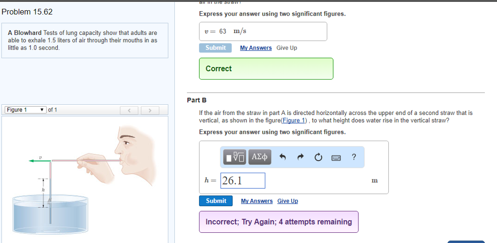 Solved Problem 15.62 Express your answer using two | Chegg.com
