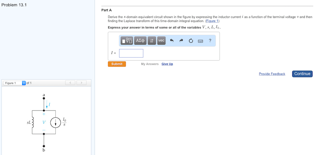 Solved Part A Derive the s-domain equivalent circuit shown | Chegg.com