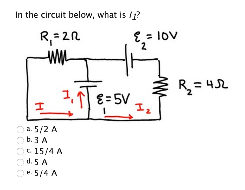 Solved In the circuit below, what is I1? | Chegg.com