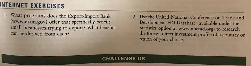 Solved INTERNET EXERCISES 1. What programs does the | Chegg.com