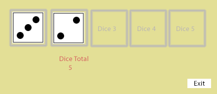 Solved Create the following graphics dice program. | Chegg.com