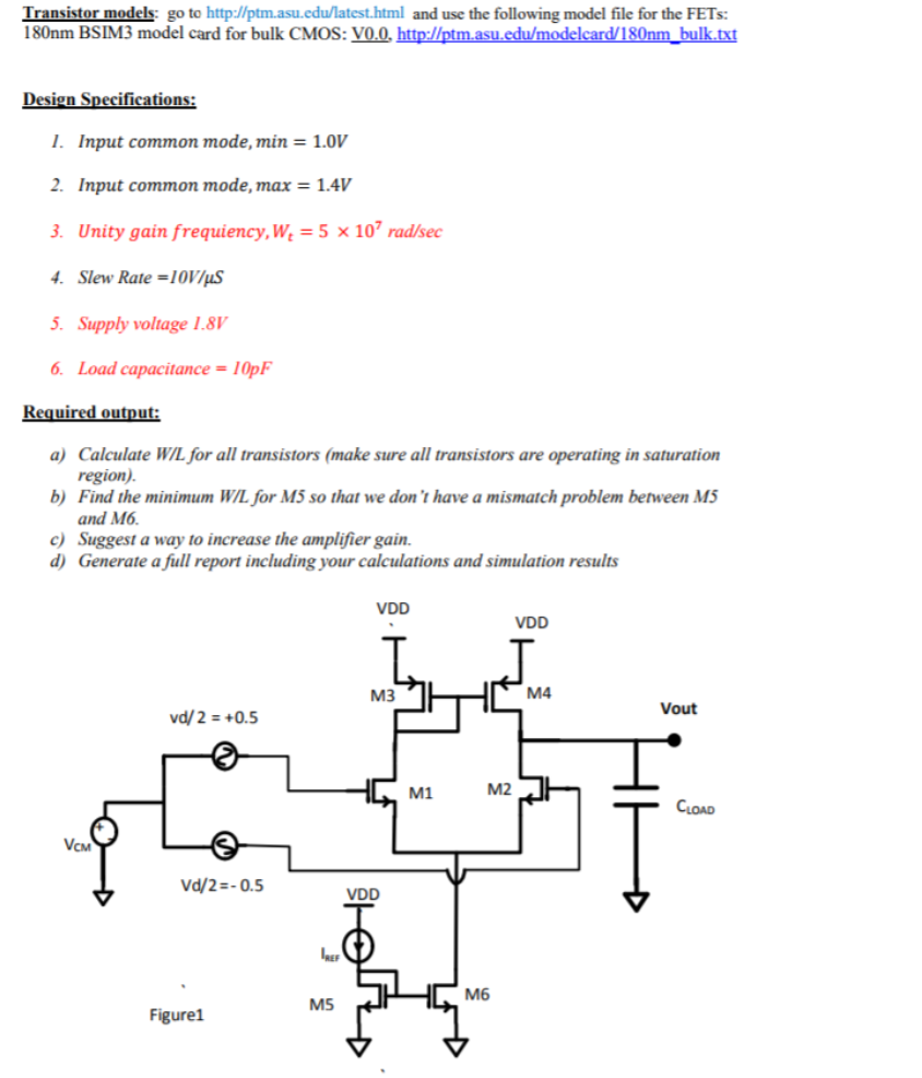 (Solved) - a) Calculate WIL for all transistors (make sure all transistors... (1 Answer ...