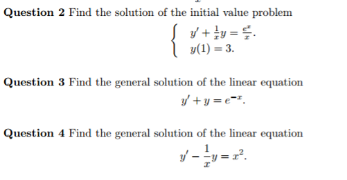 Solved Find the solution of the initial value problem {y' + | Chegg.com