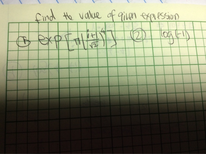 Solved Find the value of given expression exp[pi(i + | Chegg.com